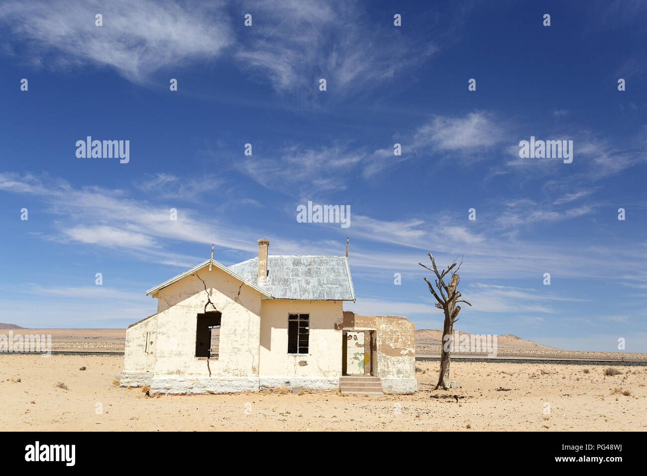 Garub Railway Station long abandoned on the Road to Luderitz, Namibia ...