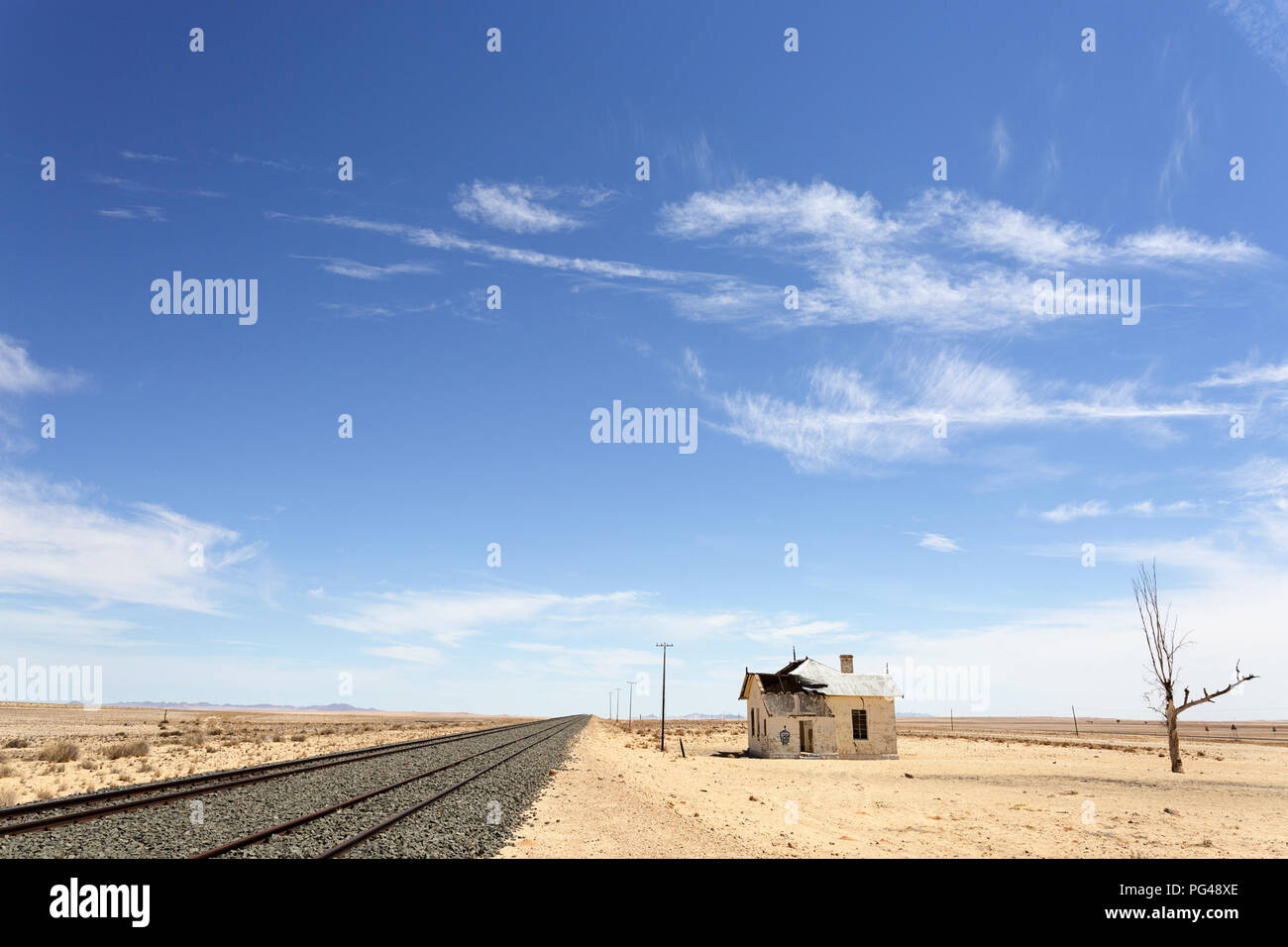 Garub Railway Station long abandoned on the Road to Luderitz, Namibia ...