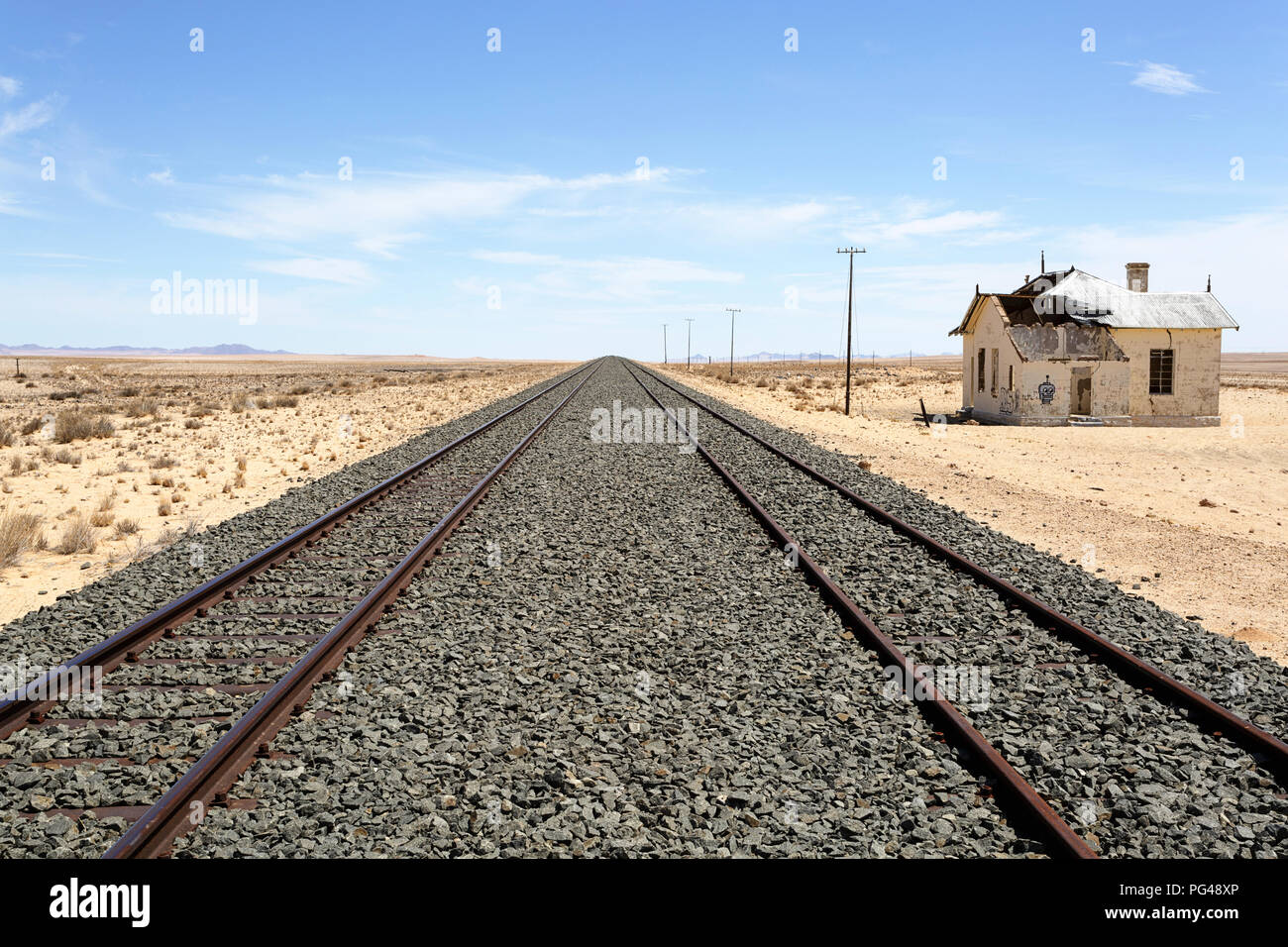 Garub Railway Station long abandoned on the Road to Luderitz, Namibia ...