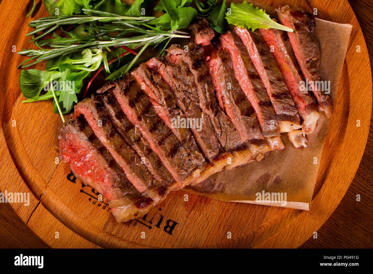 Beef steak with blood Stock Photo - Alamy