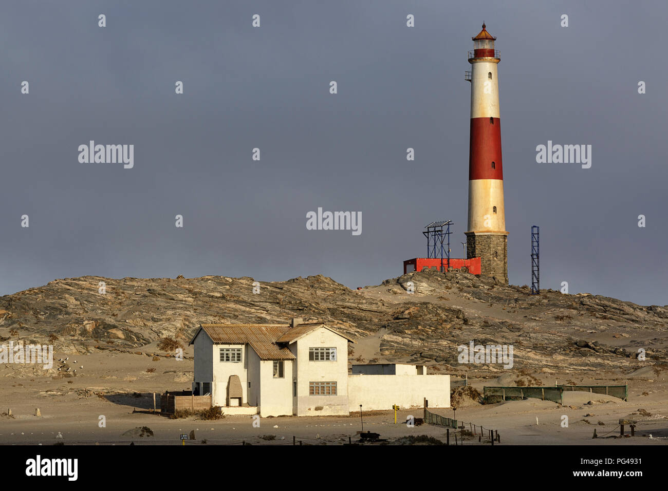 Lighthouse, Diaz Point, near Lüderitz, Diamond Coast Nature Reserve ...