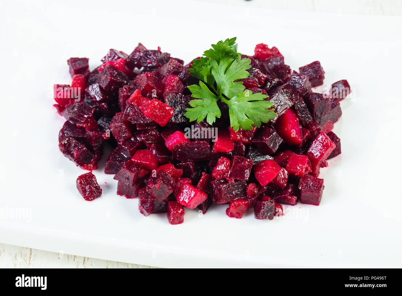 Russian vinaigrette salad with parsley Stock Photo - Alamy