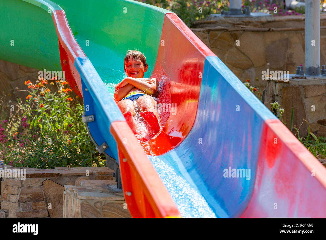Boy At Waterpark High Resolution Stock Photography and Images - Alamy