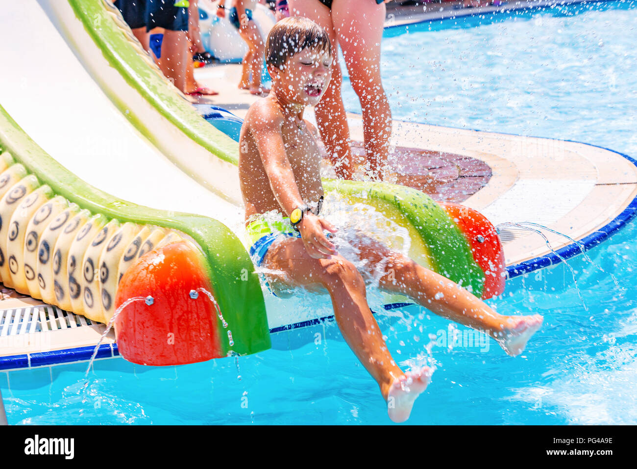 Boy At Waterpark High Resolution Stock Photography and Images - Alamy