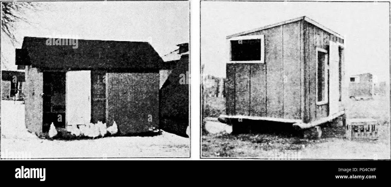 The images depict various poultry houses designed for effective ...