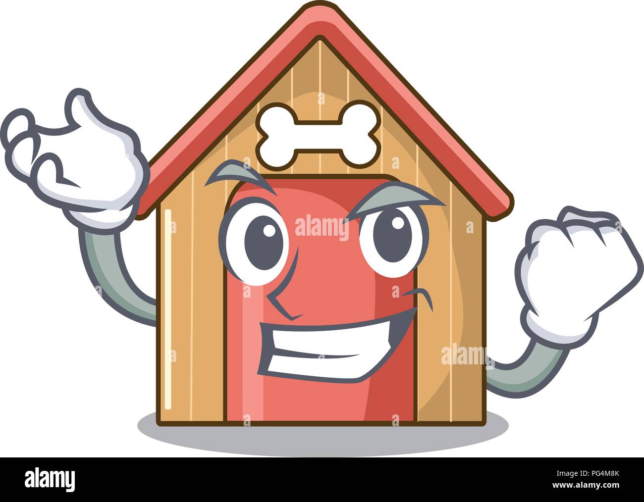 Successful cartoon dog house and bone isolated Stock Vector Image & Art ...