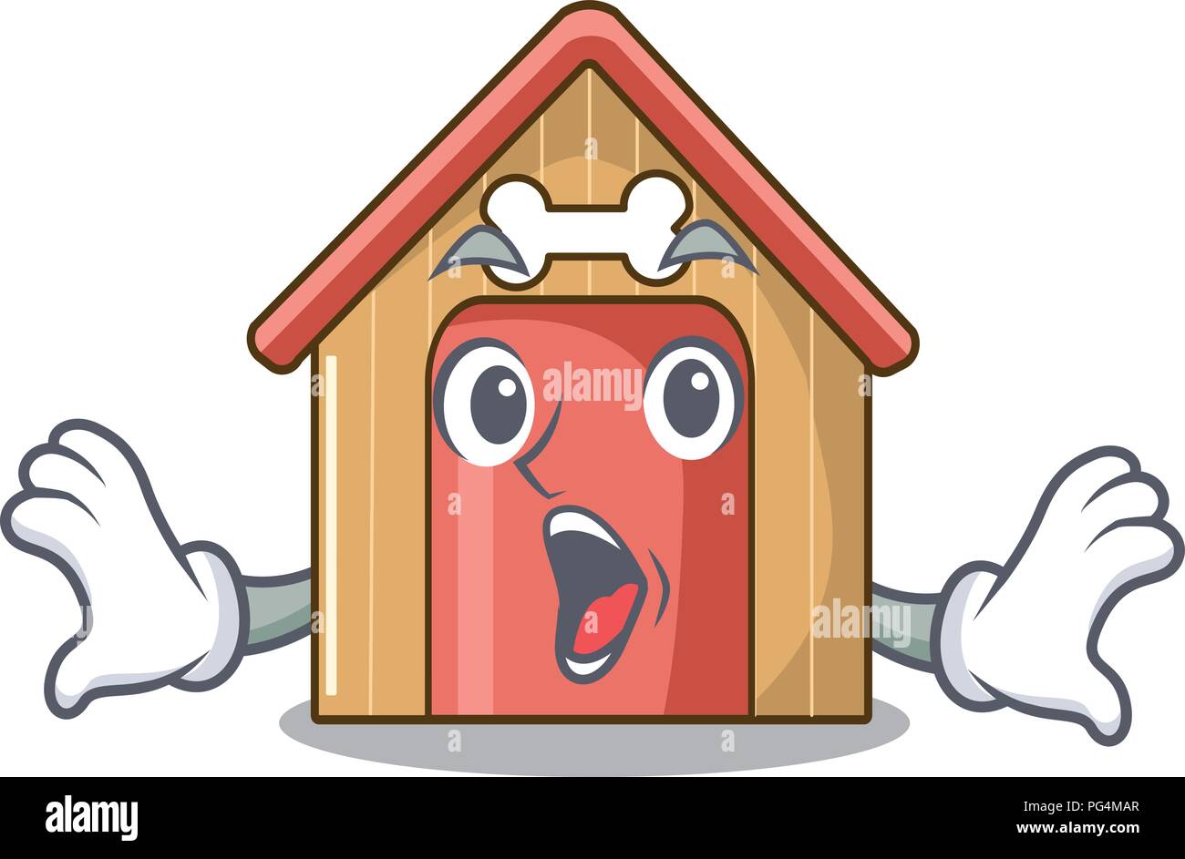 Cartoon Illustration Funny Surprised Dog High Resolution Stock ...