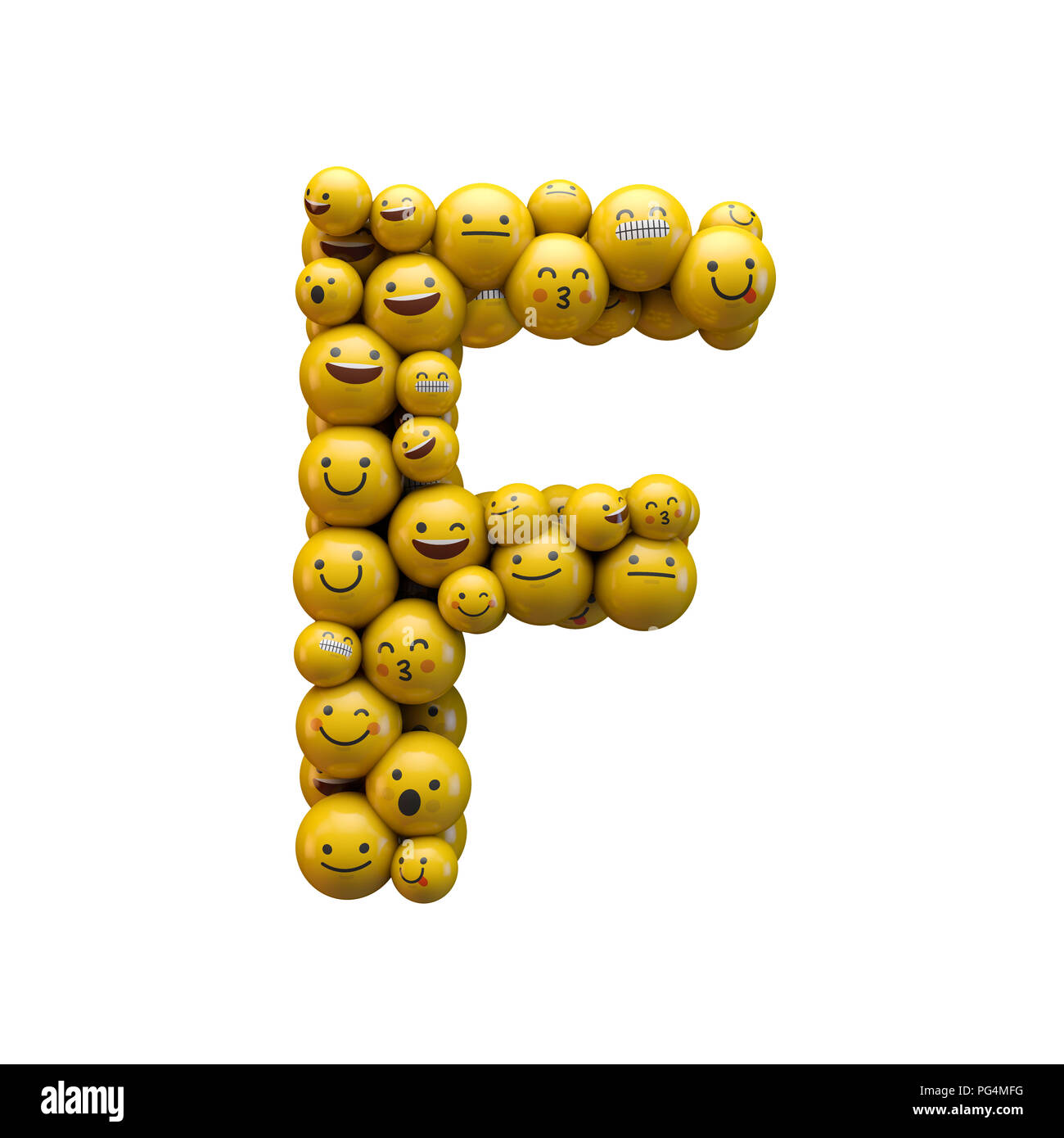 Letter A emoji character font. 3D Rendering Stock Photo - Alamy