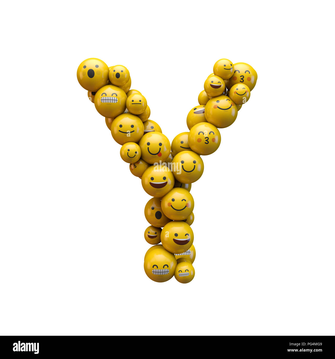 Letter A emoji character font. 3D Rendering Stock Photo - Alamy