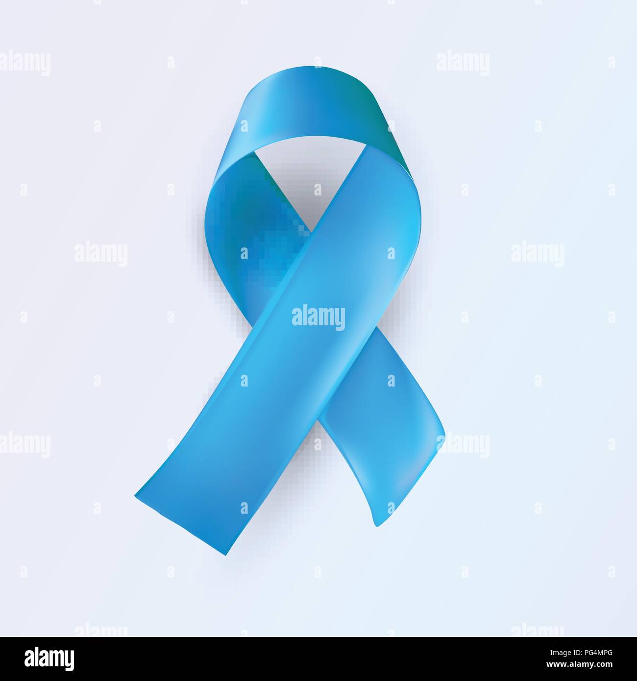 Blue ribbon, abstract medical symbol. World illness awareness day ...