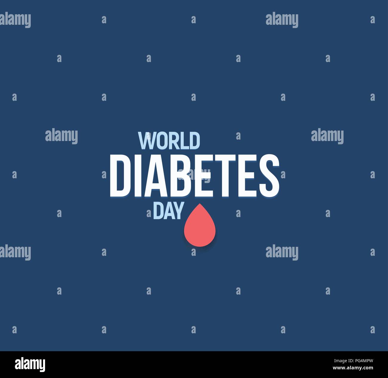 World Diabetes Day vector illustration. Mellitus diabetes symbol. Red ...