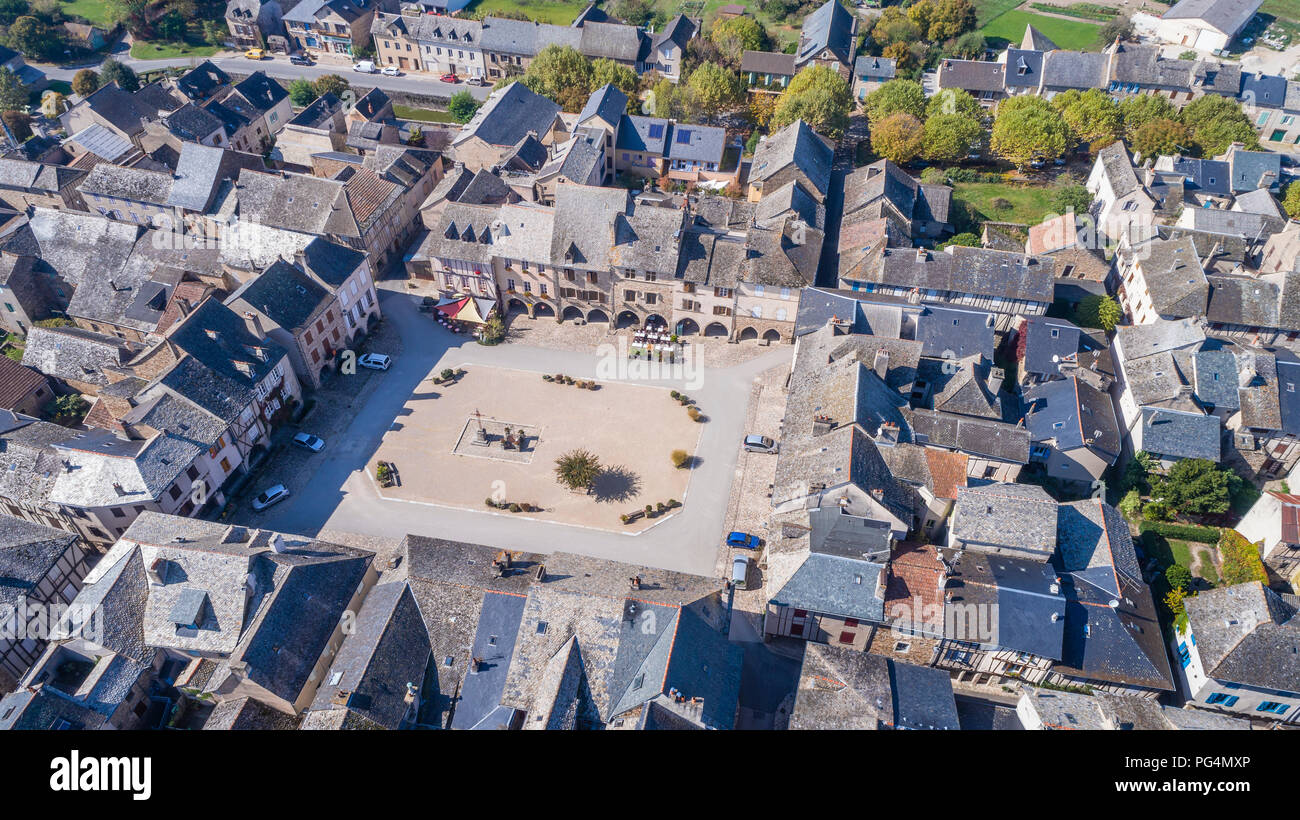 France, Aveyron, Sauveterre de Rouergue, labelled Les Plus Beaux ...