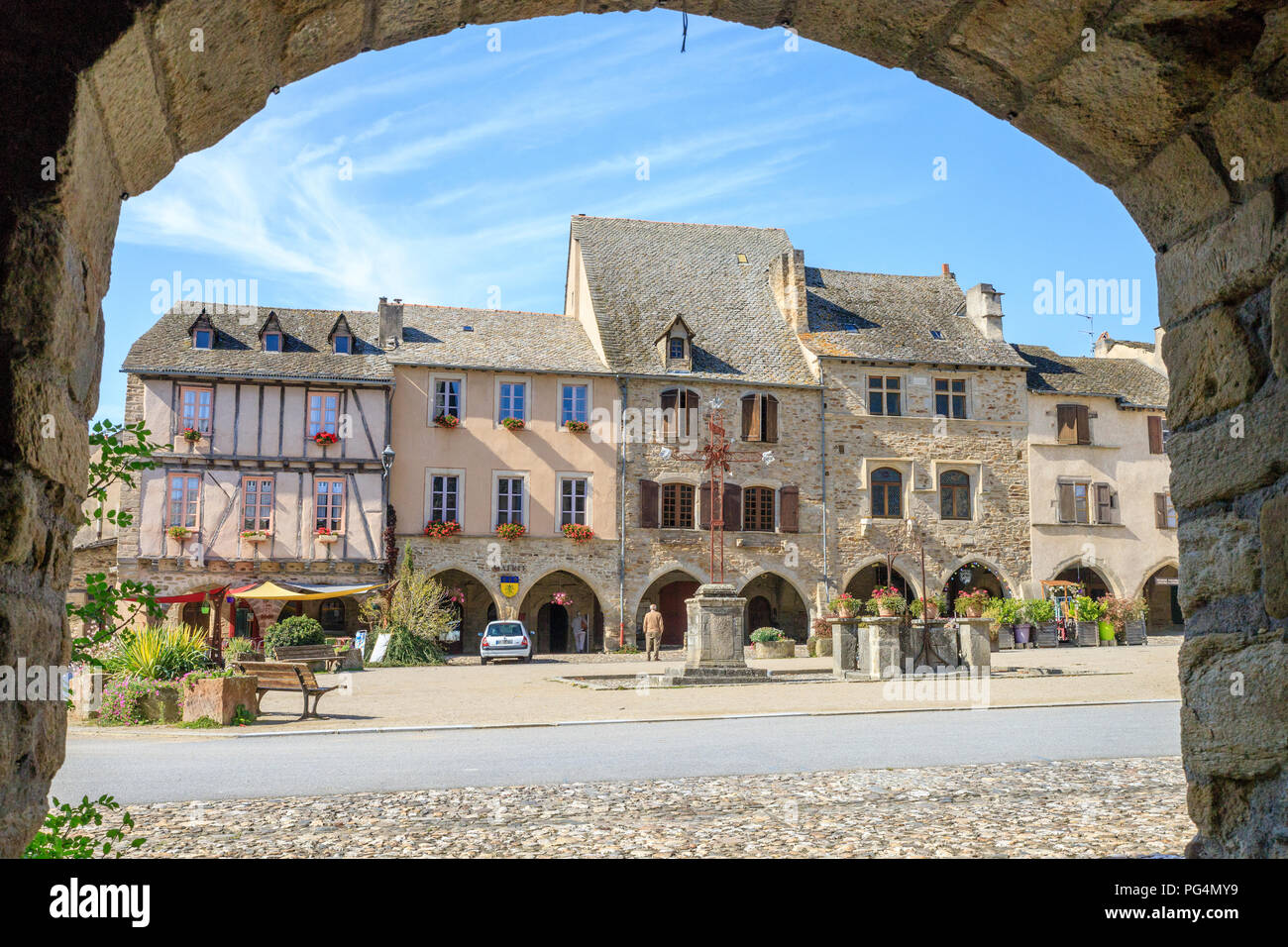 France, Aveyron, Sauveterre de Rouergue, labelled Les Plus Beaux ...
