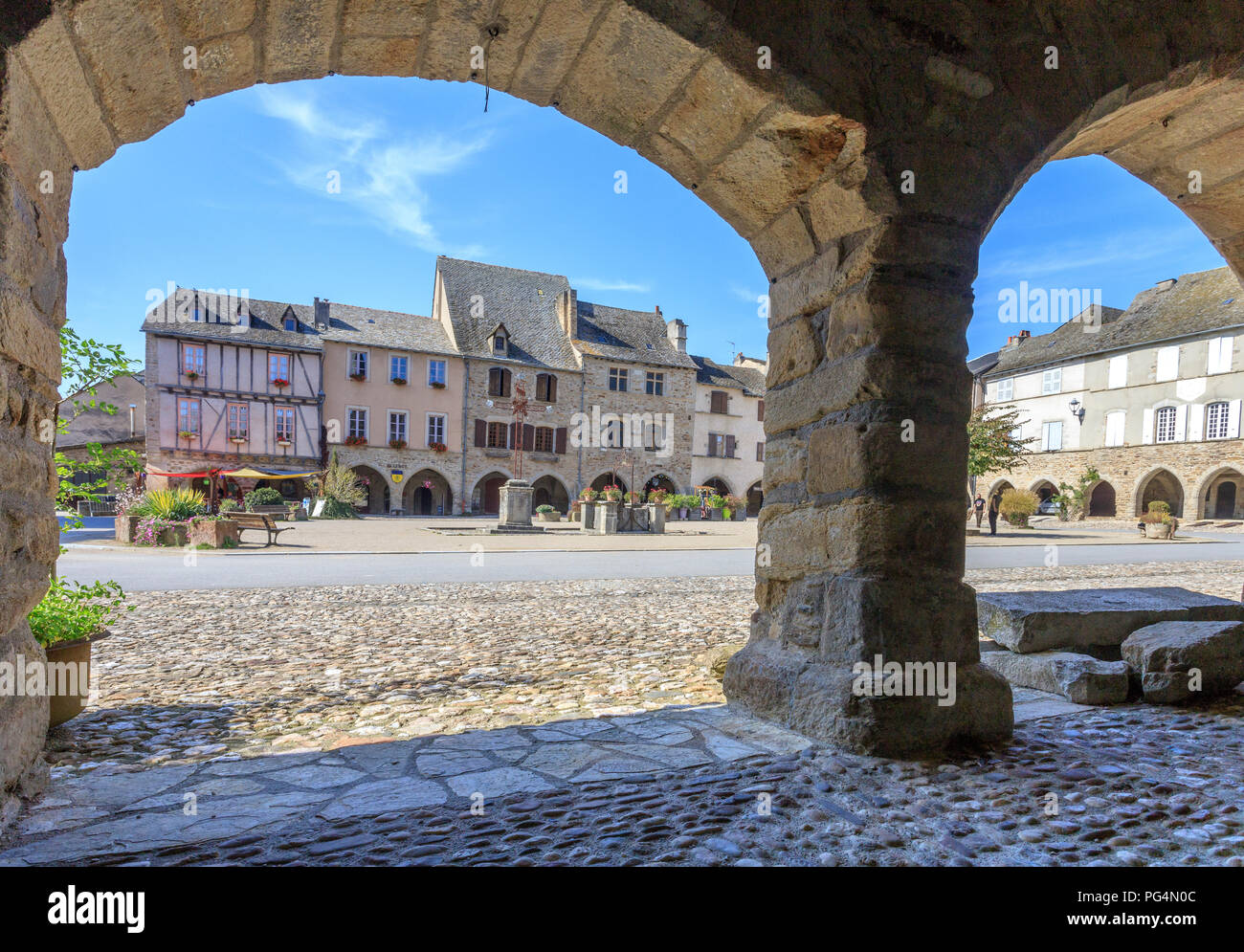 France, Aveyron, Sauveterre de Rouergue, labelled Les Plus Beaux ...