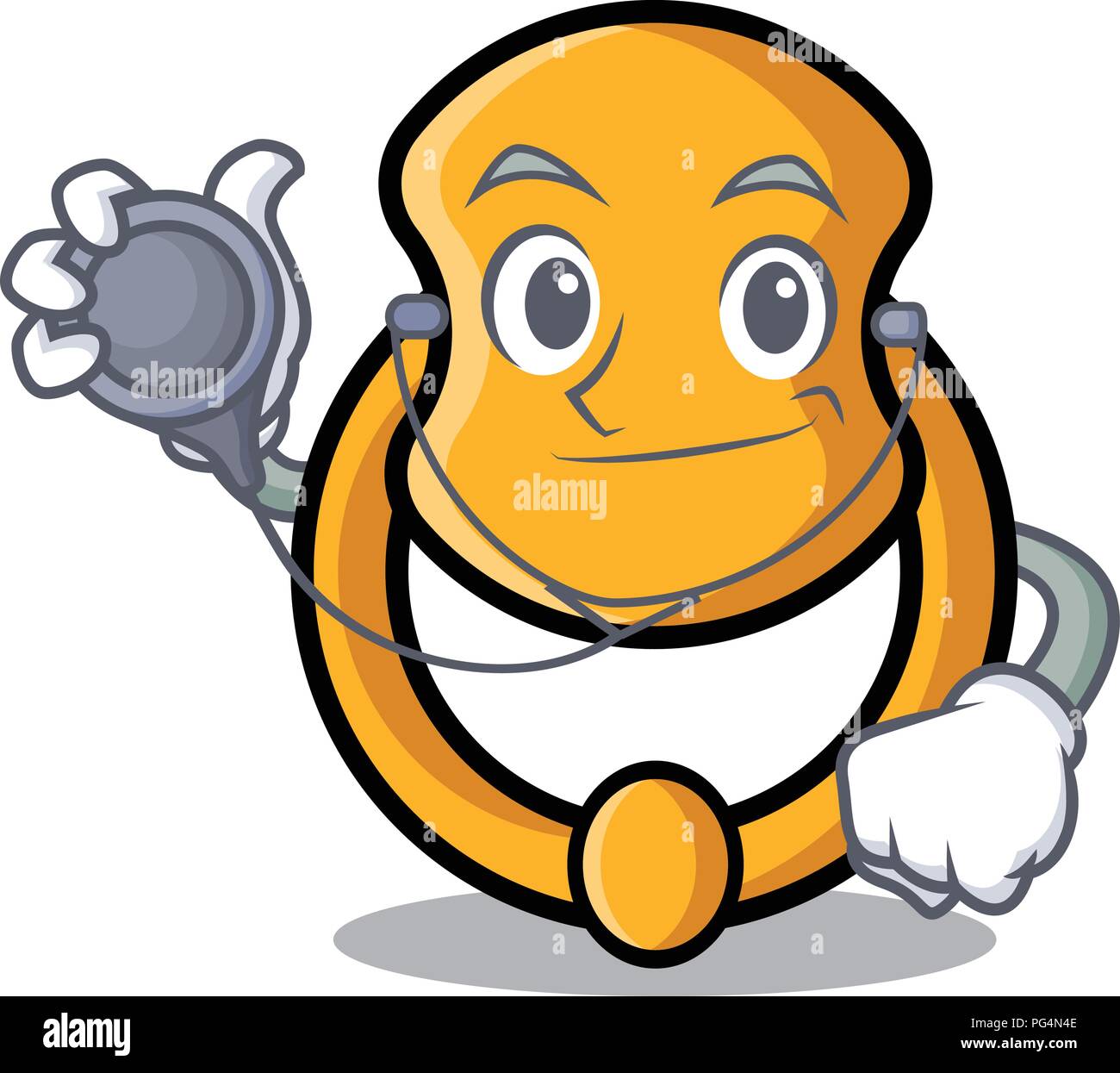 Doctor door knocker isolated on character cartoon Stock Vector Image ...