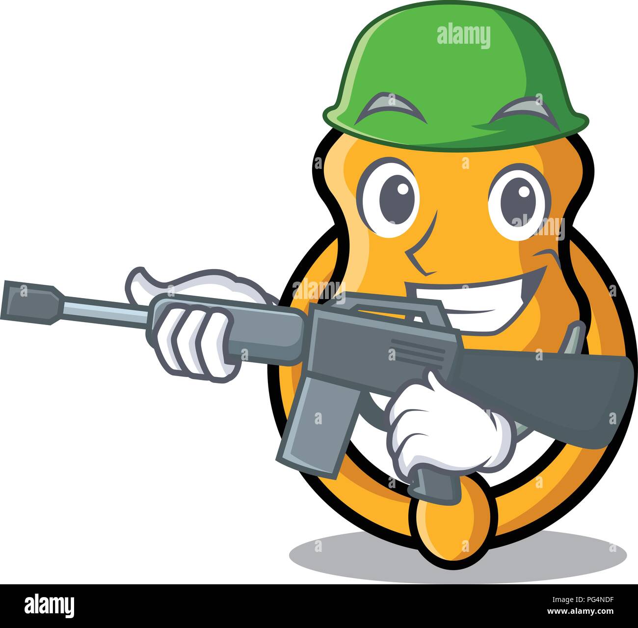 Army door knocker isolated on character cartoon Stock Vector Image ...