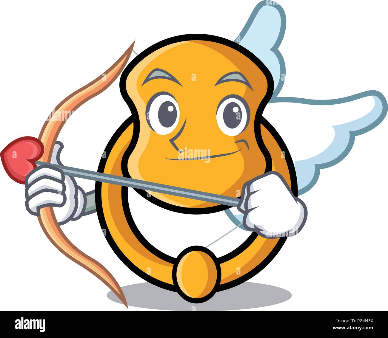Cupid door knocker isolated on character cartoon Stock Vector Image ...