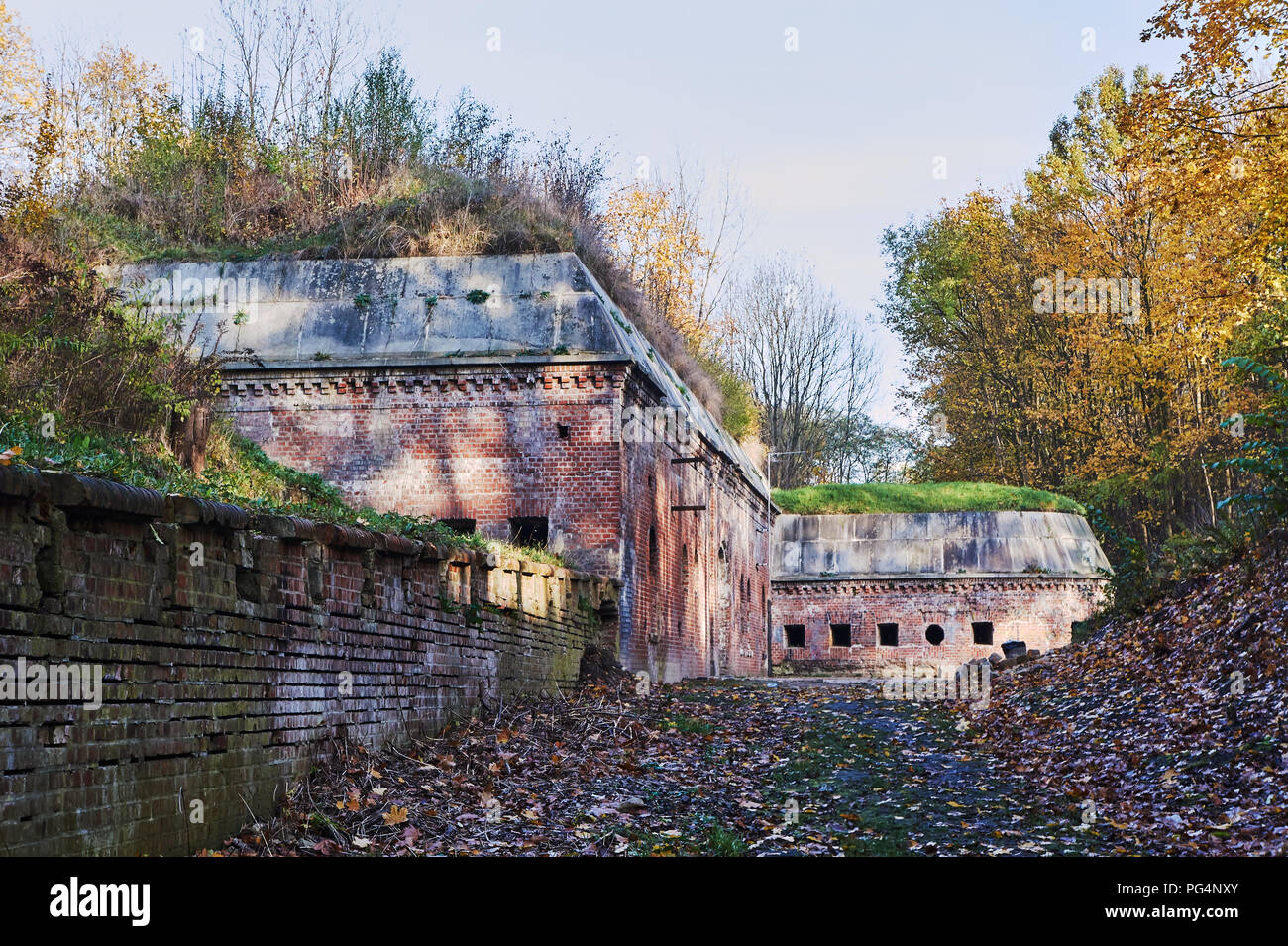 The ruins of the ruins of the Prussian fort in Poznan Stock Photo - Alamy