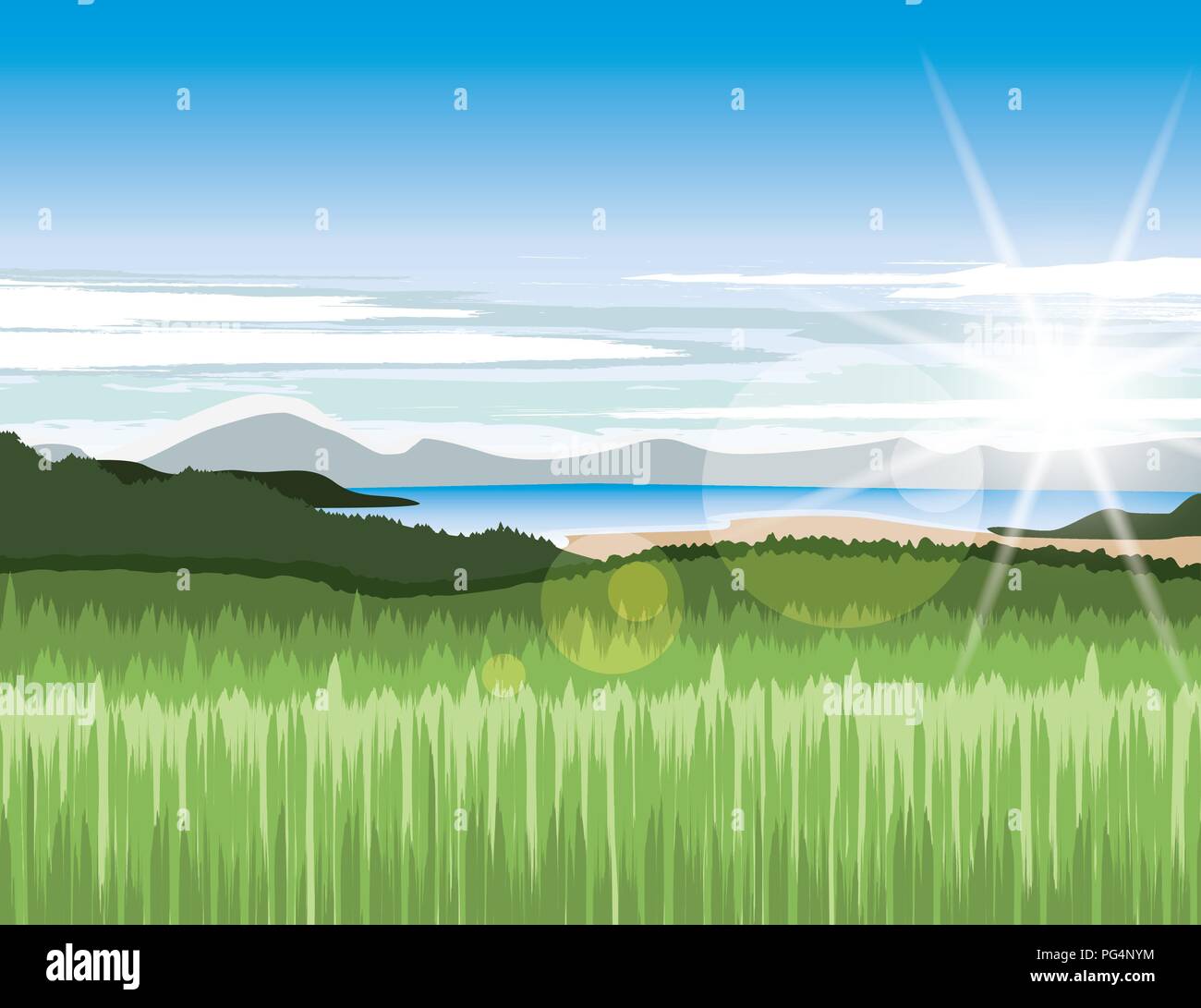 View countryside mountains in Stock Vector Images - Alamy