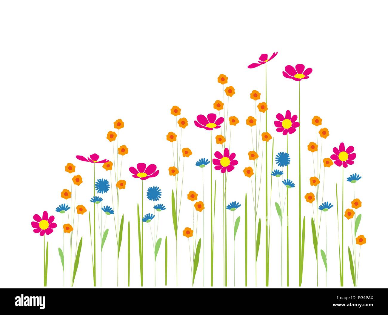 White garden flowers Stock Vector Images - Alamy