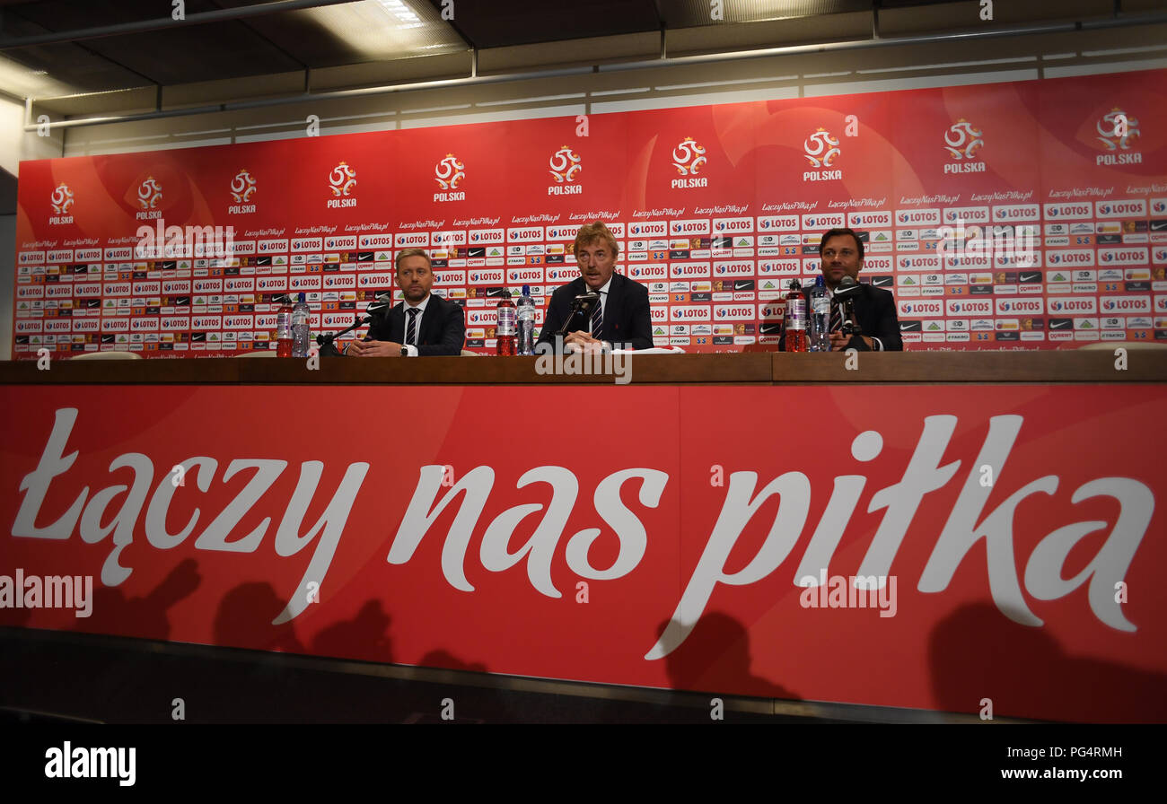 WARSAW, POLAND - JULY 23, 2018: Presentation of a new coach of polish ...