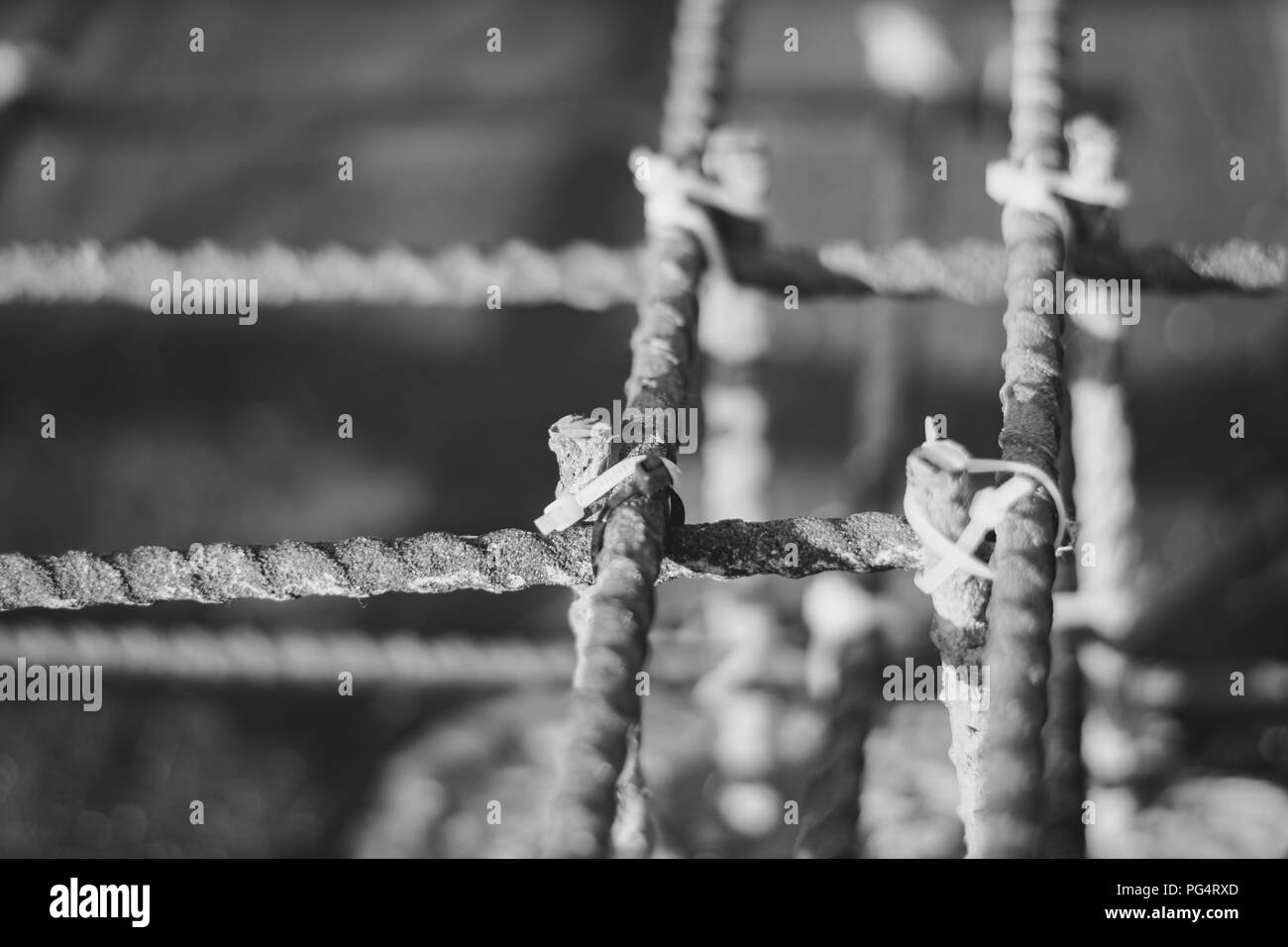 reinforcement in the Foundation prepared for pouring concrete Stock ...