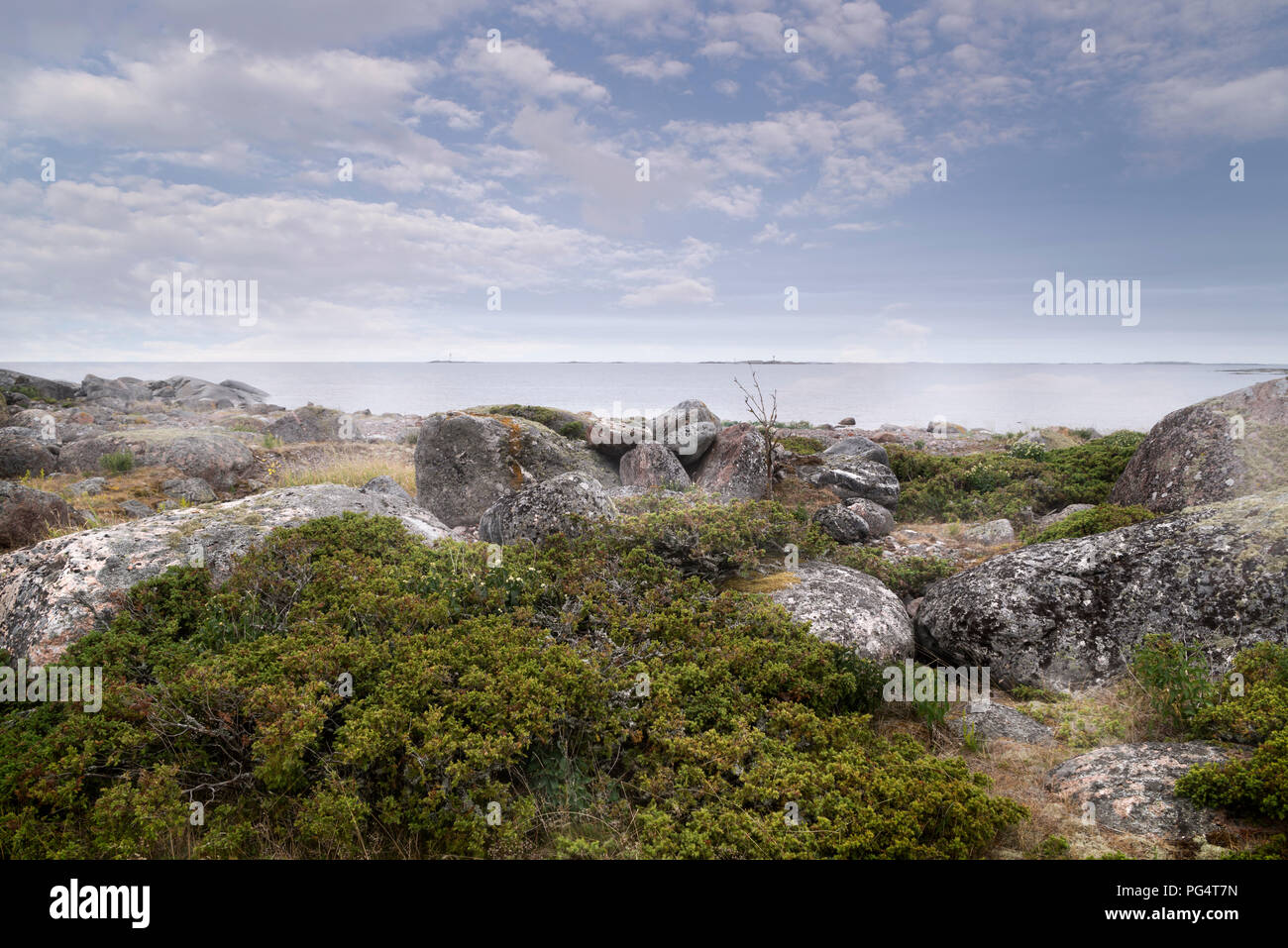 Summer view of Finnish archipelago. Rocky coast Stock Photo - Alamy