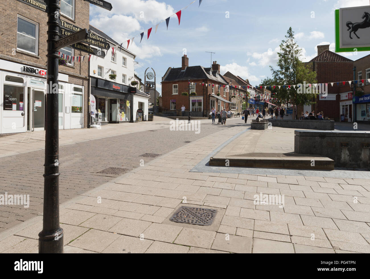 View of King Street, Thetford viewed from Lloyds Bank. Unsharpened ...