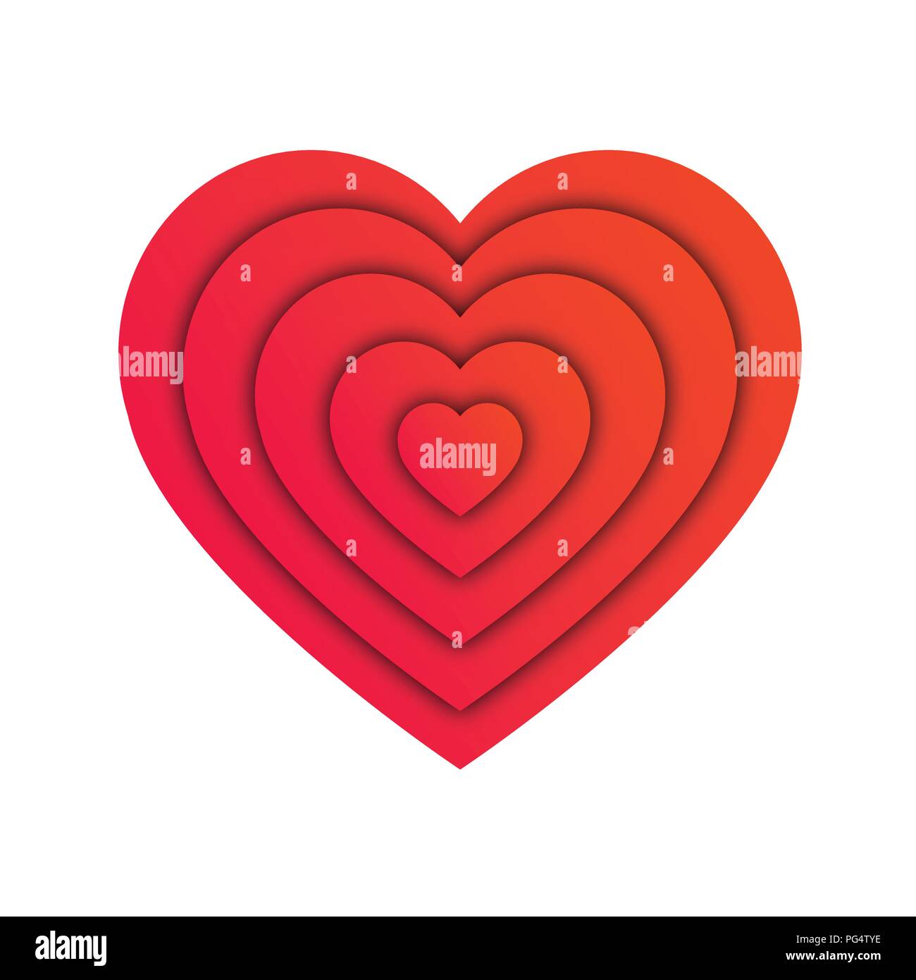 Abstract heart shape, love concept vector illustration Stock Vector ...