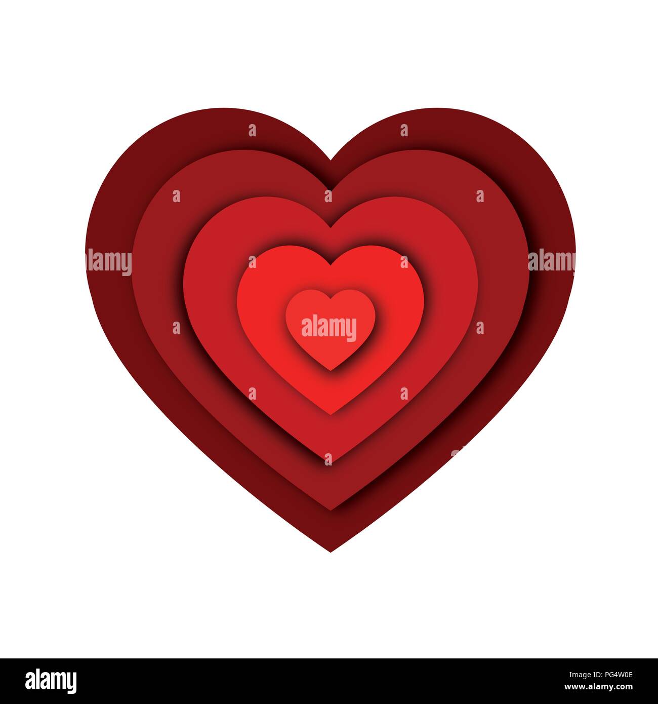 Abstract heart shape, love concept vector illustration Stock Vector ...