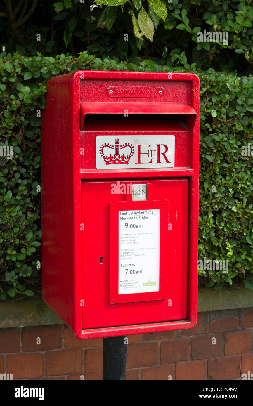 Royal Mail red post box in Bury, England Stock Photo - Alamy