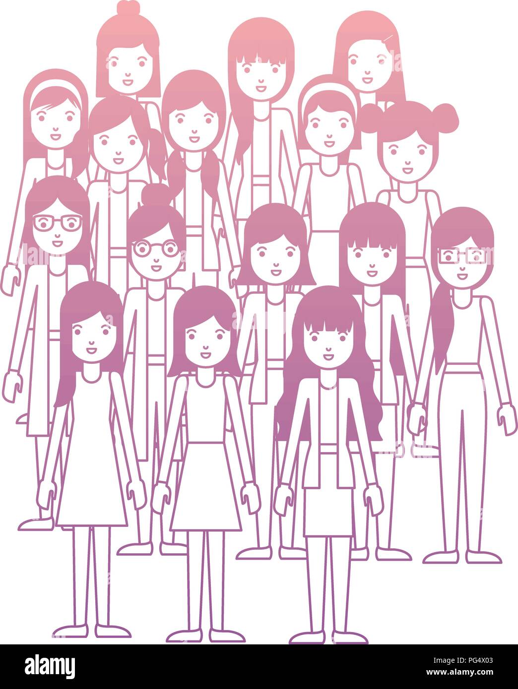 group of women characters Stock Vector Image & Art - Alamy