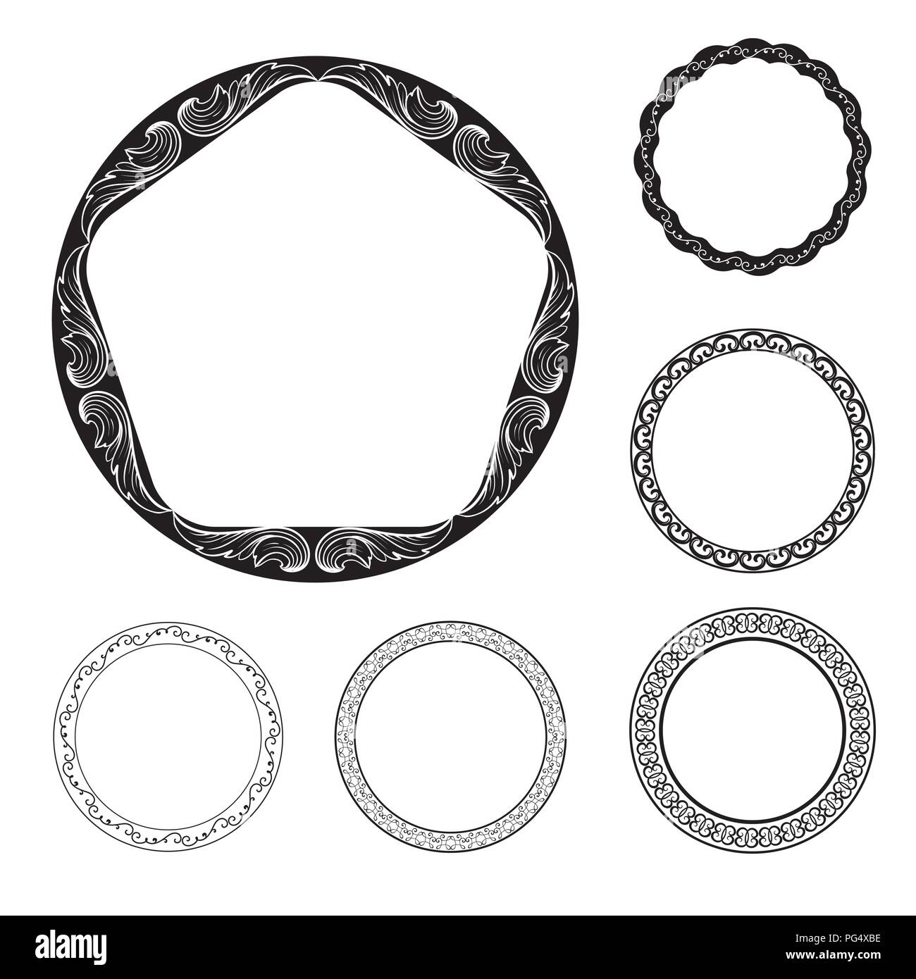 Victorian decorative border engraving Cut Out Stock Images & Pictures ...