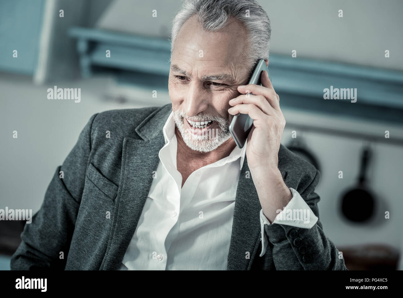 Close up man having talk hi-res stock photography and images - Alamy