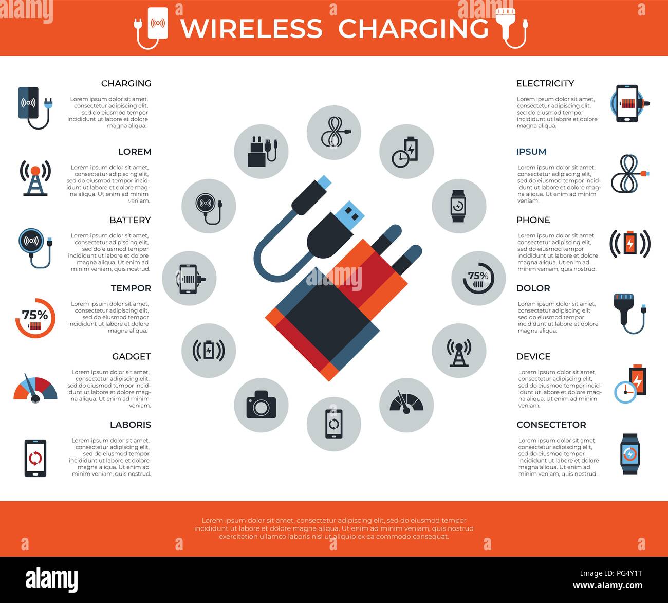 Tablet charging station Stock Vector Images - Alamy