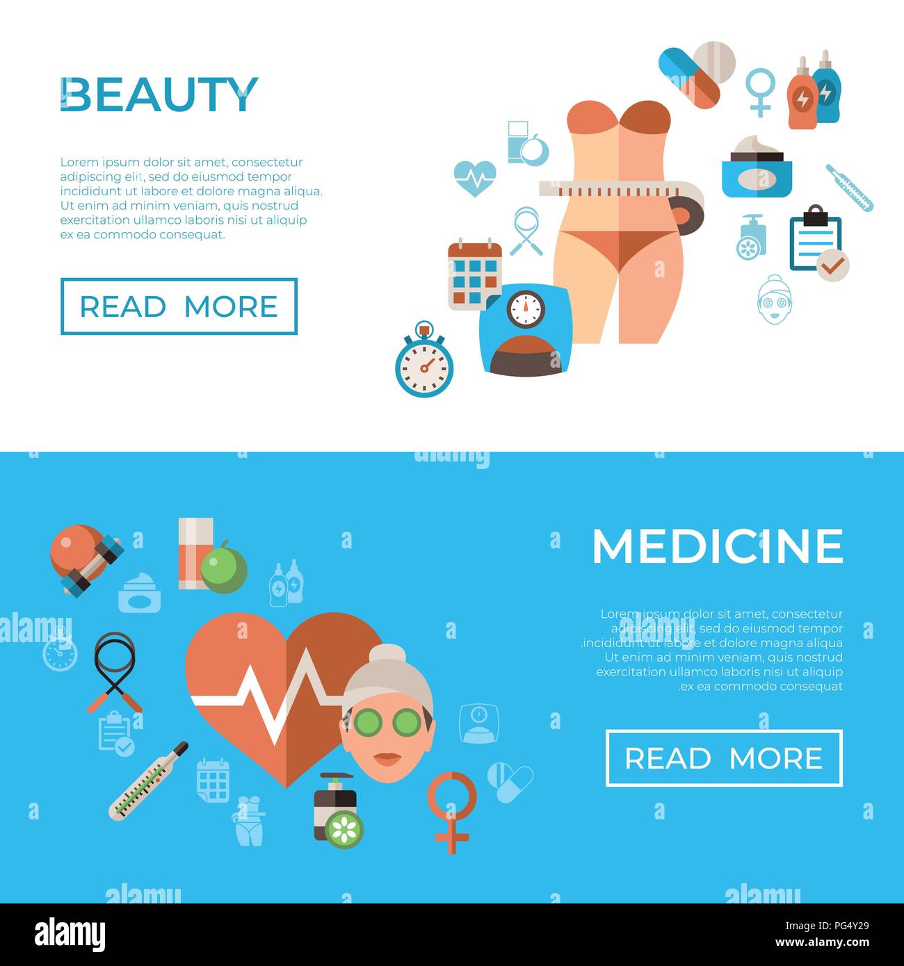 Digital vector woman health icons set with drawn simple line art info ...