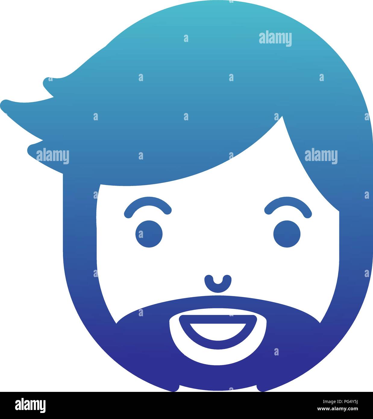 young man head with beard avatar character Stock Vector Image & Art - Alamy