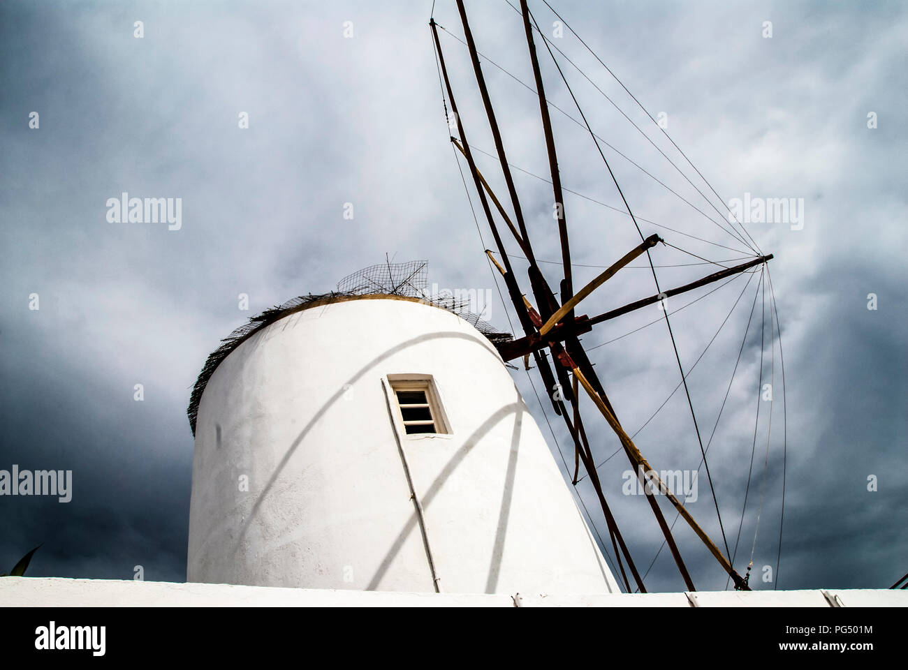Historic santorini windmill hi-res stock photography and images - Alamy