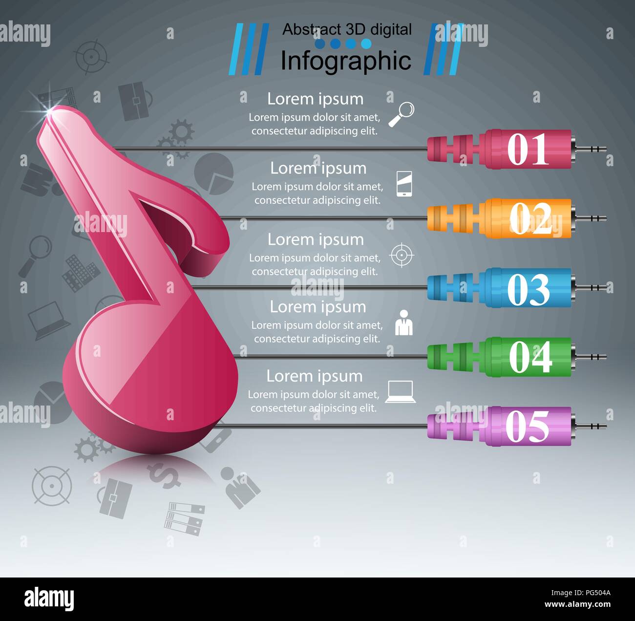 Music note - abstract business infographic Stock Vector Image & Art - Alamy
