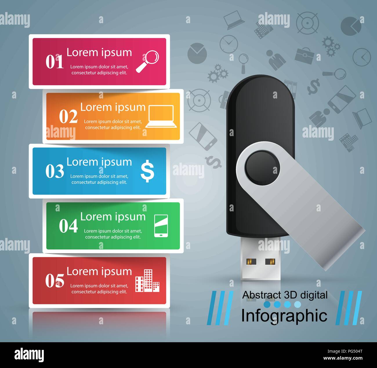 Usb flash icon. Business infographic Stock Vector Image & Art - Alamy