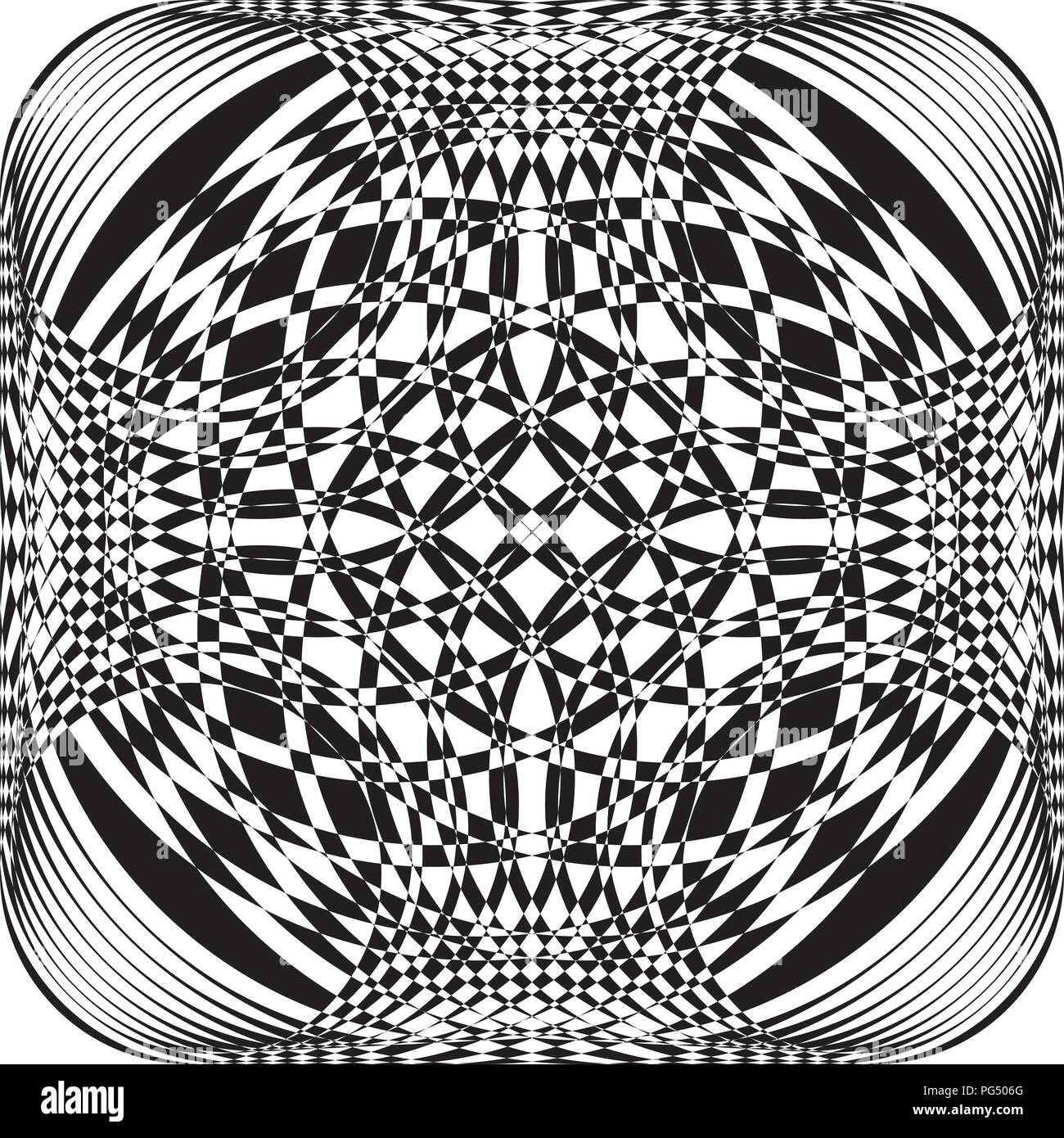 Abstract Frame Multiple Perspective Spherical Illusion black on ...