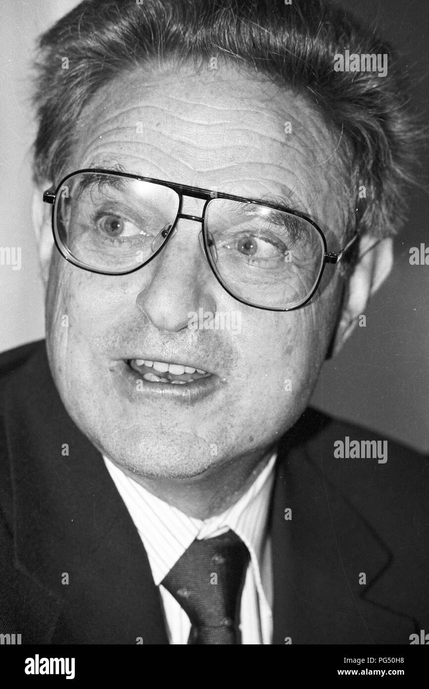 The investor George Soros at a meeting of the IWM (Institut fuer die ...