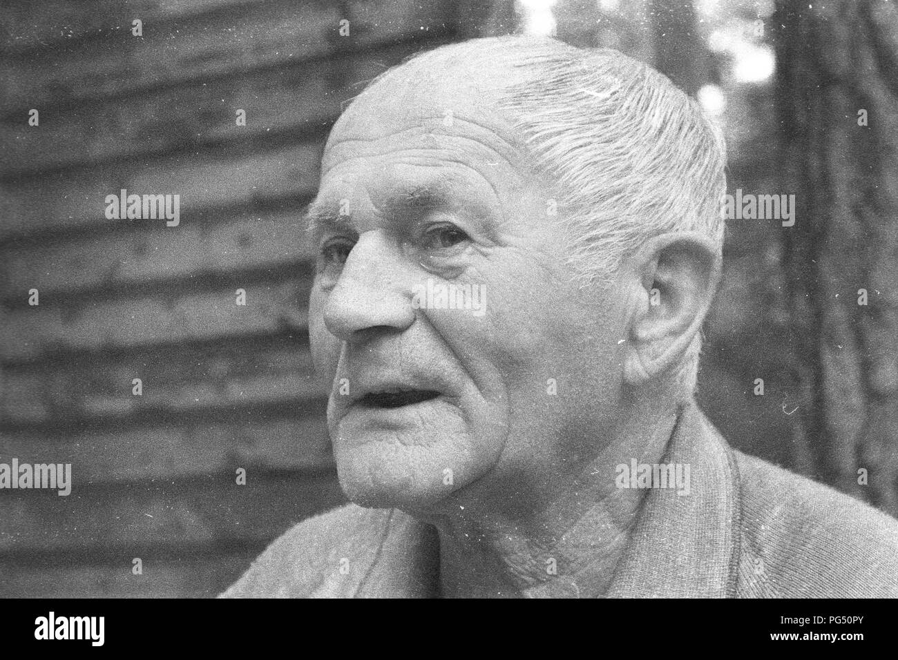 The Czech writer Bohumil Hrabal in his summer house in Kersko near ...