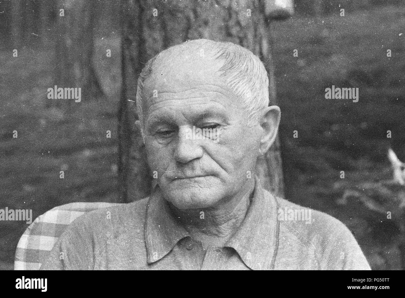 The Czech writer Bohumil Hrabal in his summer house in Kersko near ...