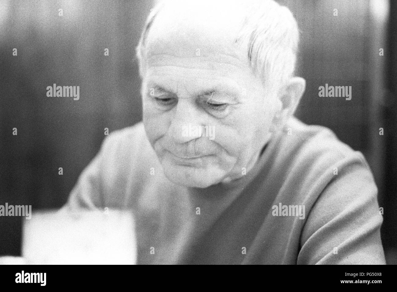 "The Czech writer Bohumil Hrabal in the restaurant ""Zum Goldenen Tiger ...