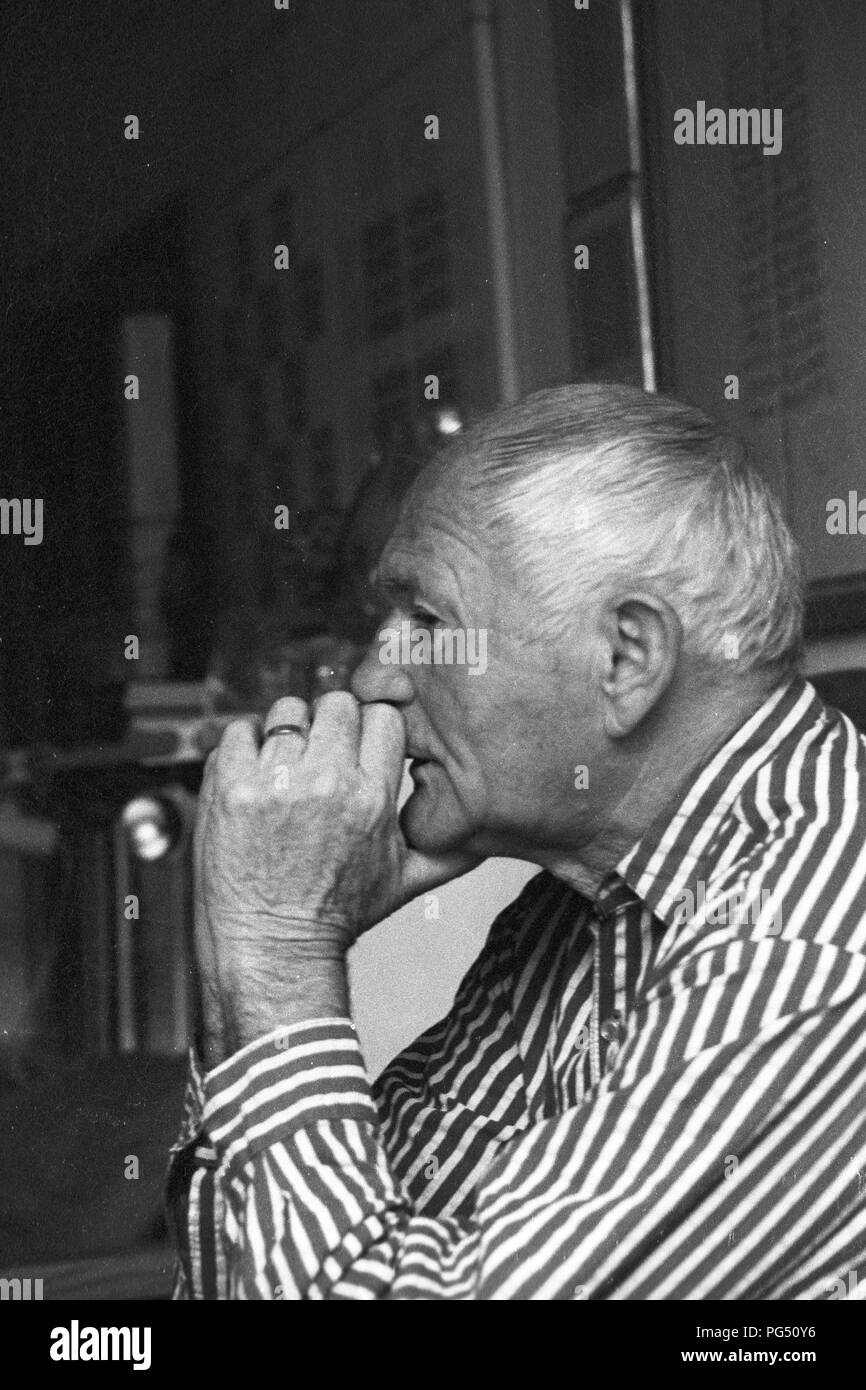 The Czech writer Bohumil Hrabal in 1988 in Mala Skala Stock Photo - Alamy