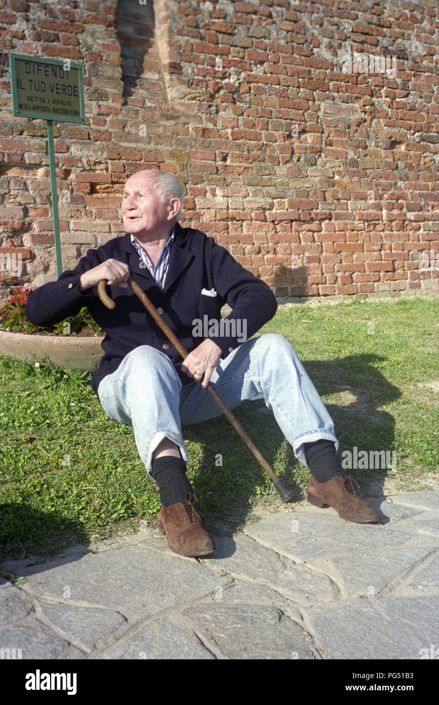 The Czech writer Bohumil Hrabal in Italy in 1990 Stock Photo - Alamy
