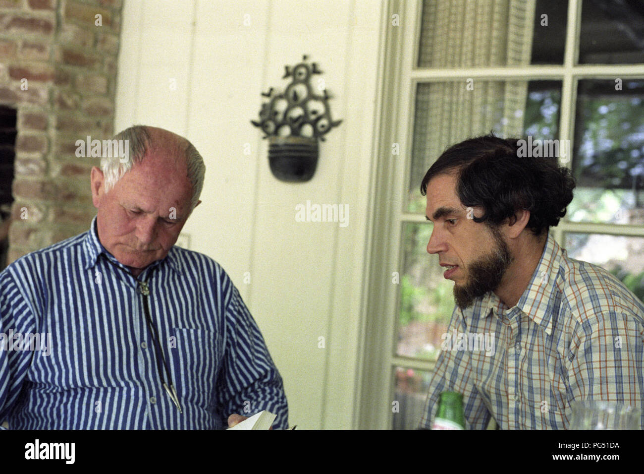 The writer Bohumil Hrabal and the translator and literature professor ...