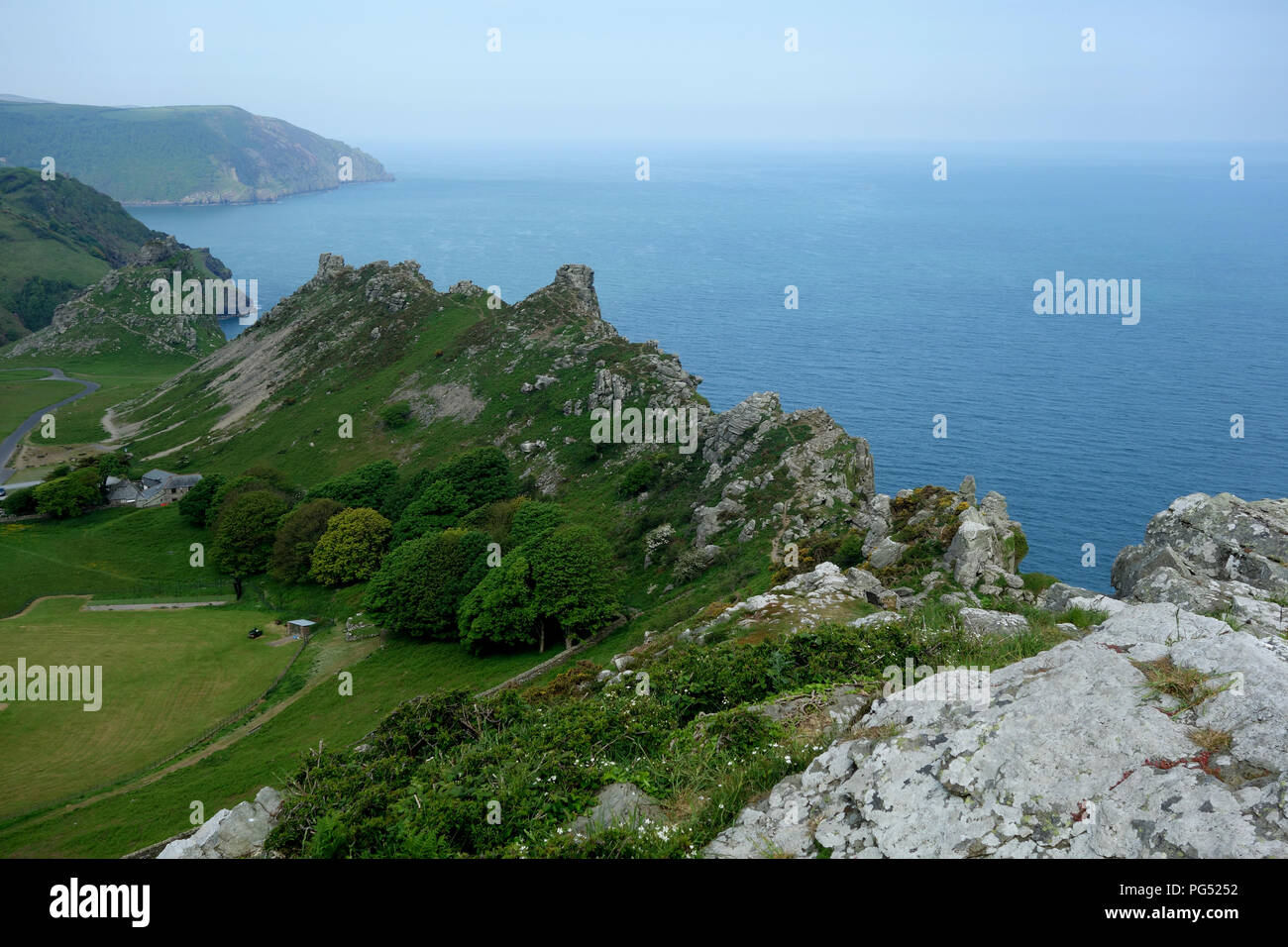 Valley of Rocks and Castle Rock in the from Hollerday Hill on the South ...