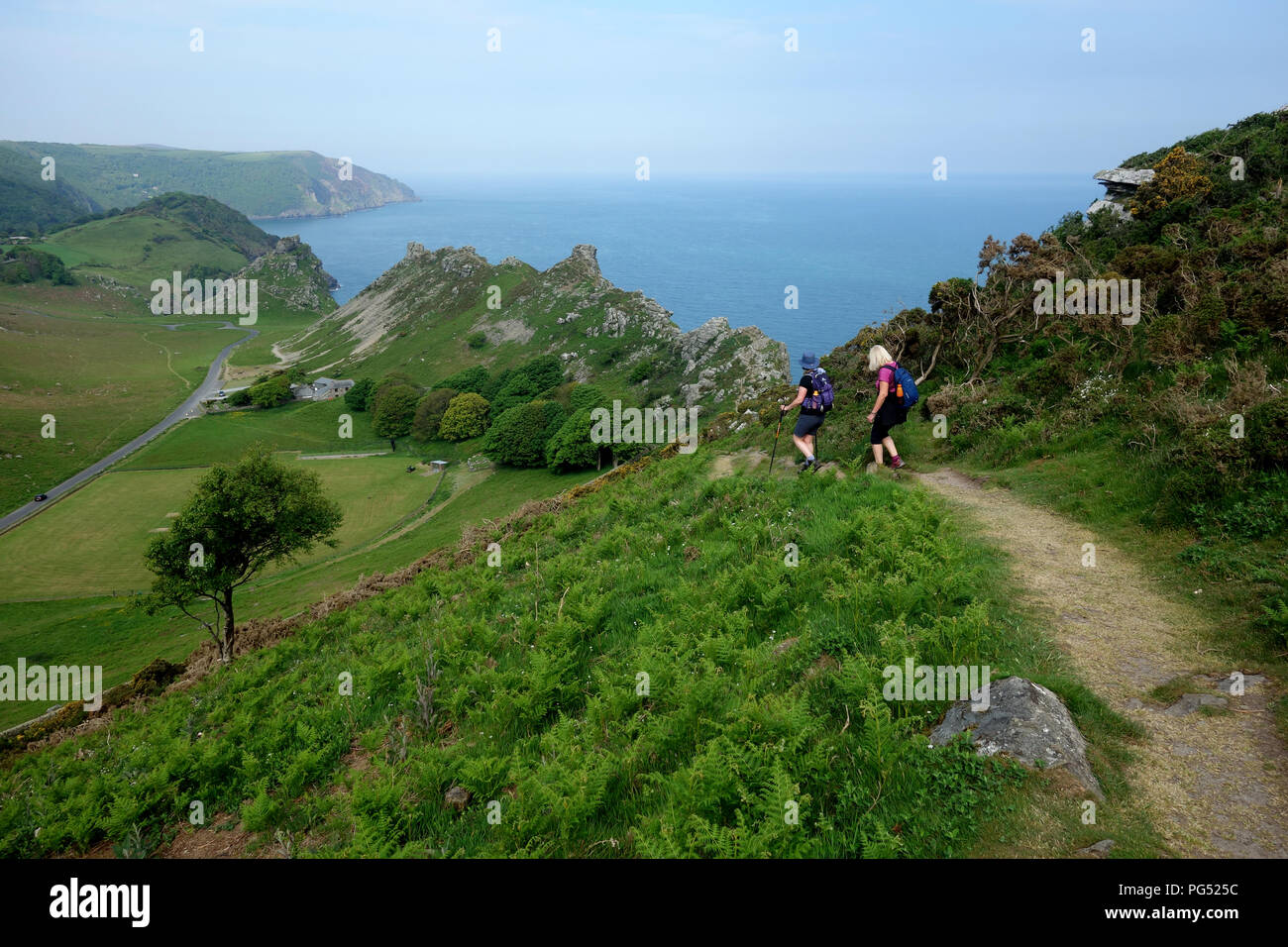 Lynton cricket club exmoor national park valley of rocks hi-res stock ...